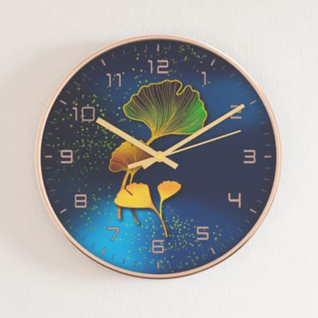 Glass Wall Clock Round 29.5cm - Vantage Home | CozyFurnitureDirect UK