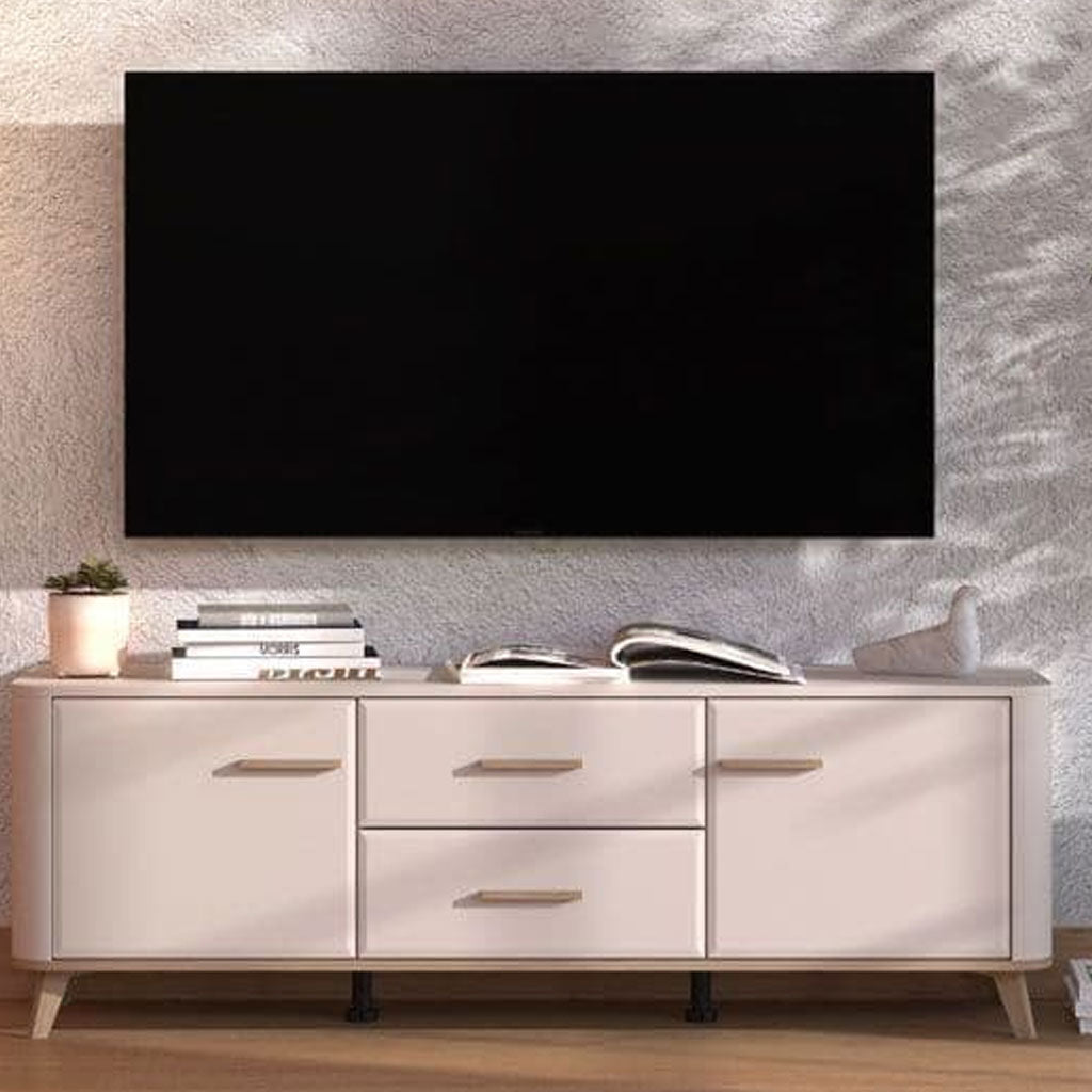 Wooden TV Stand 154cm With 2 Doors And 2 Drawers - Dearborn | Cozy ...